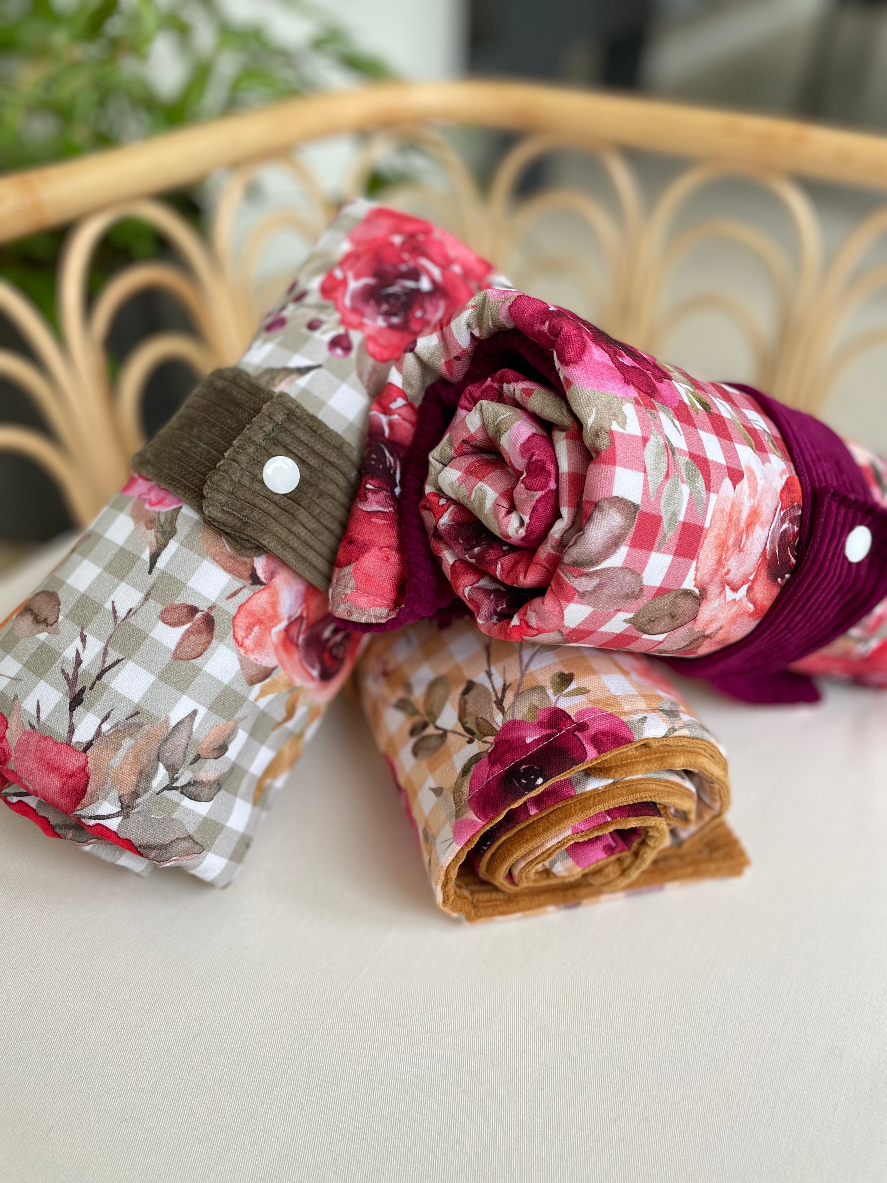 Raspberry Gingham & Floral Cafe Mat – Koko Kapoochie