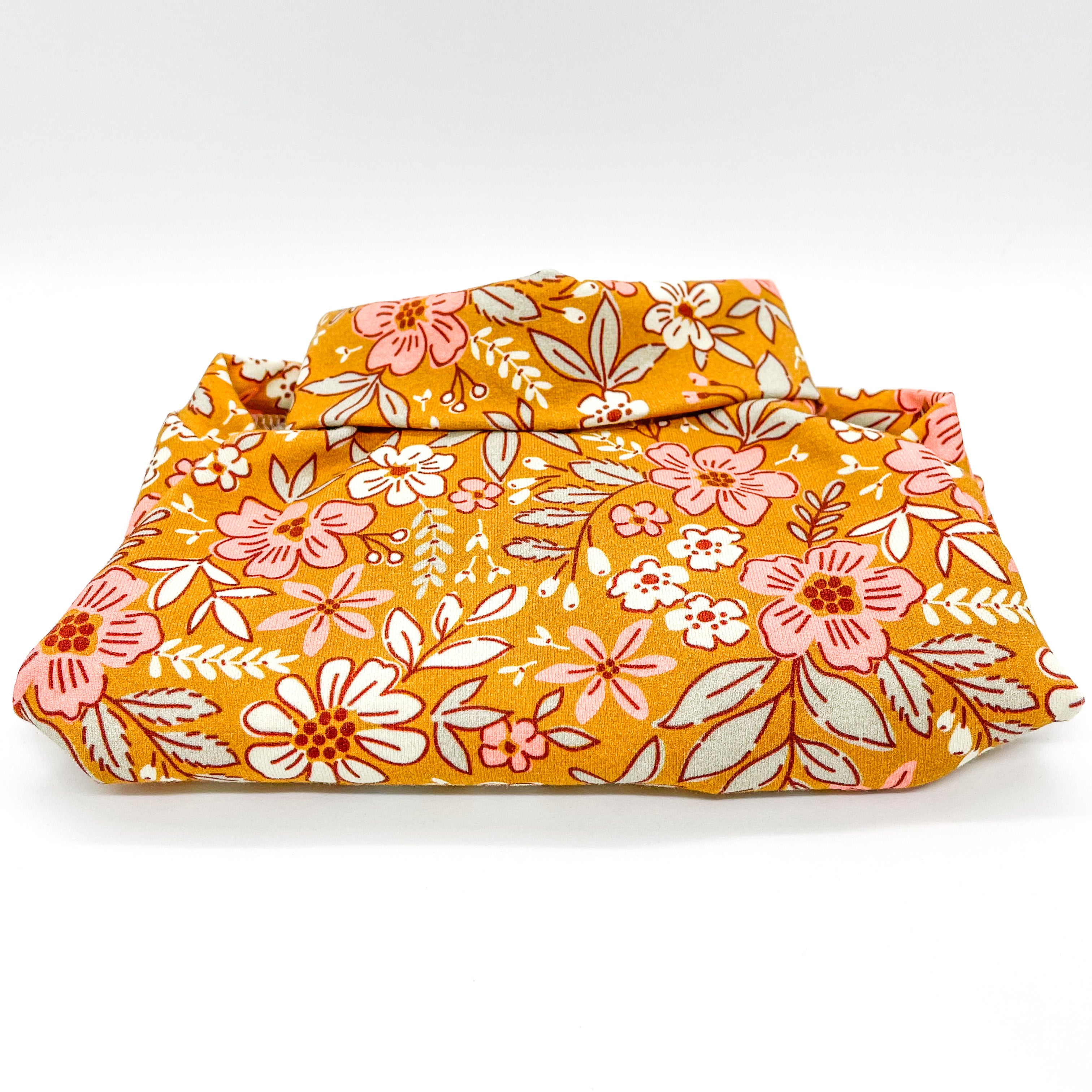 Mustard Floral Turtleneck Sweater – Koko Kapoochie